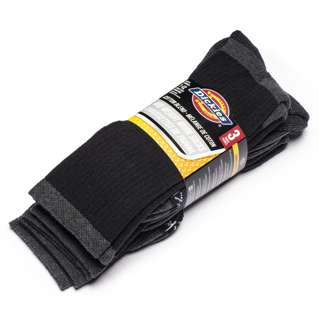 Dickies Mid Weight Work Socks (3-PK) - S3374D – Mister Safety Shoes Inc