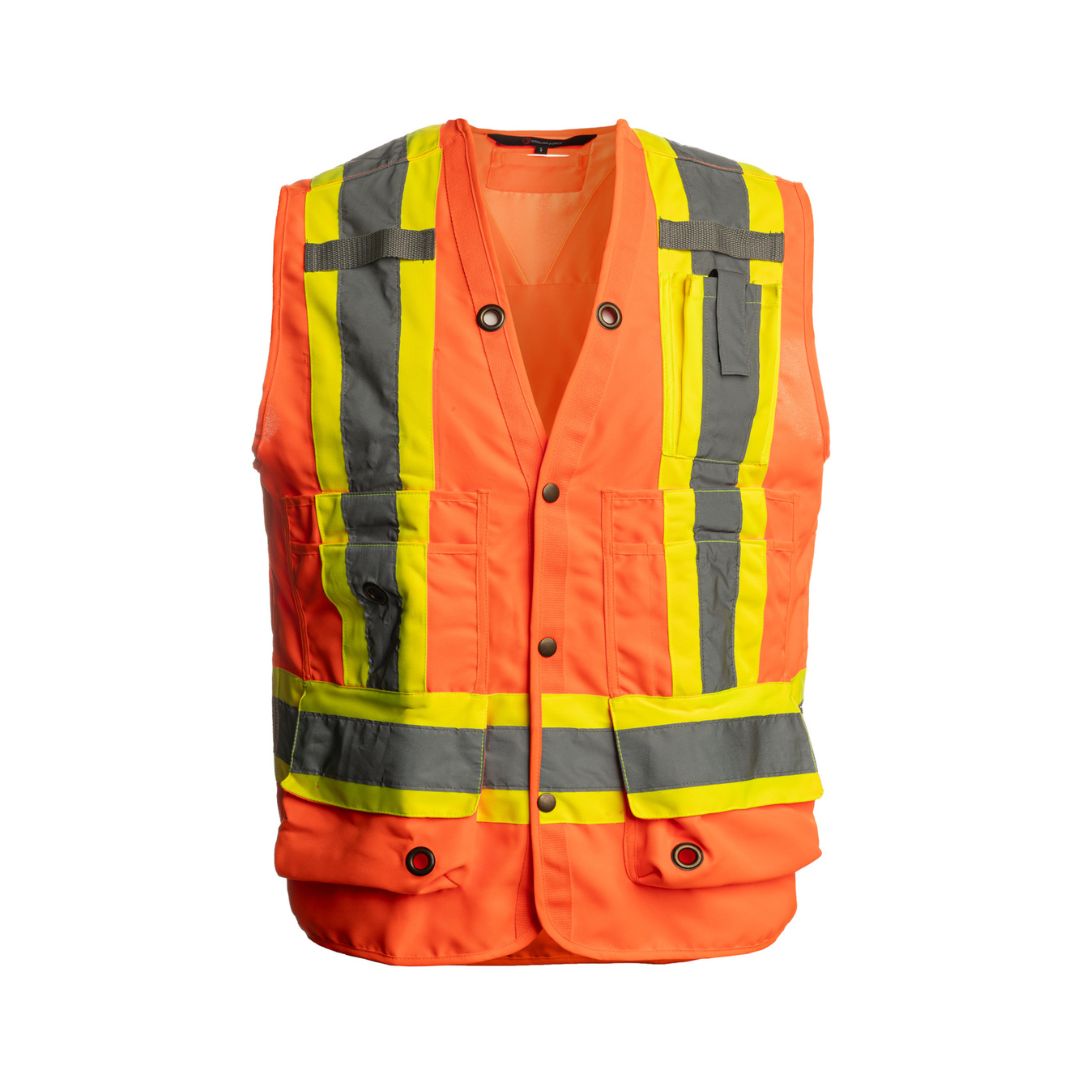 Delux Surveyor Hi-Vis Vest - TV20HVO – Mister Safety Shoes Inc