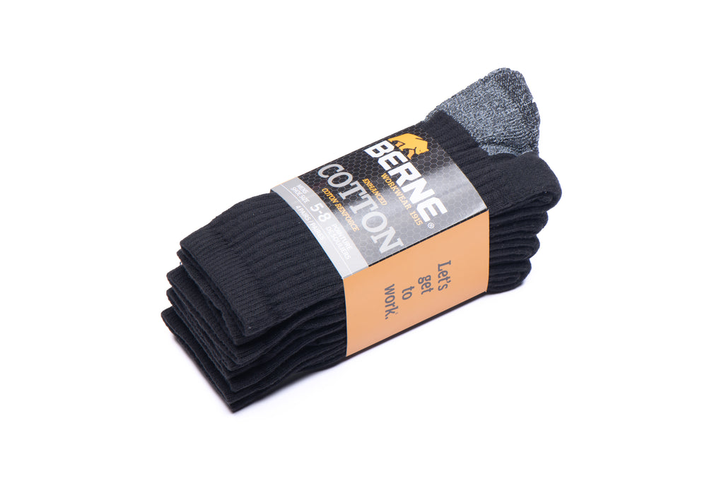 Crew Work Socks (4-PK) - S920BLK BUY 2,SAVE $5 – Mister Safety Shoes Inc